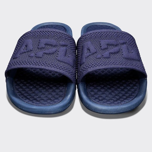 APL | Shoes | New Apl Mens Big Logo Techloom Vegan Slides Navy Blue 8 ...